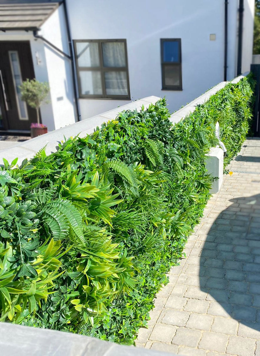 Botanical Mixed Artificial Green Wall Panel 1m x 1m